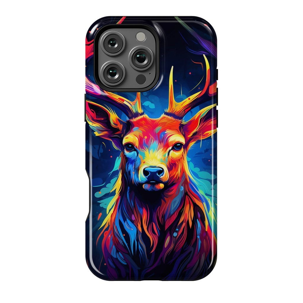 Colorful Deer Tough Cases Wildlife Art for Your iPhone 11-17 Series ...