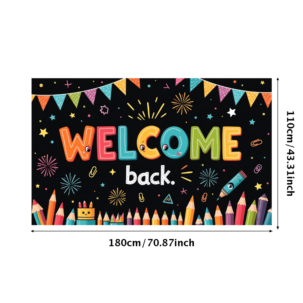 Colorful Design Back to School Banner Educational Theme Welcome ...
