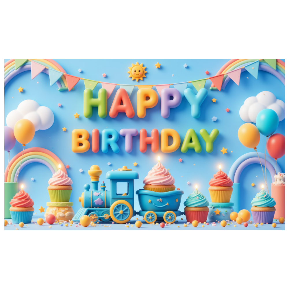 Colorful Design Balloon Decoration Children Celebration Banner for ...