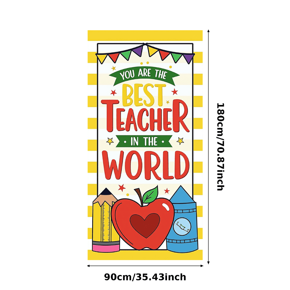 Colorful Design Best Teacher Banner School Decoration Inspirational ...