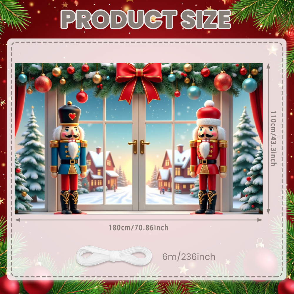 Colorful Design Christmas Banner Festive Decoration Nutcracker Theme ...