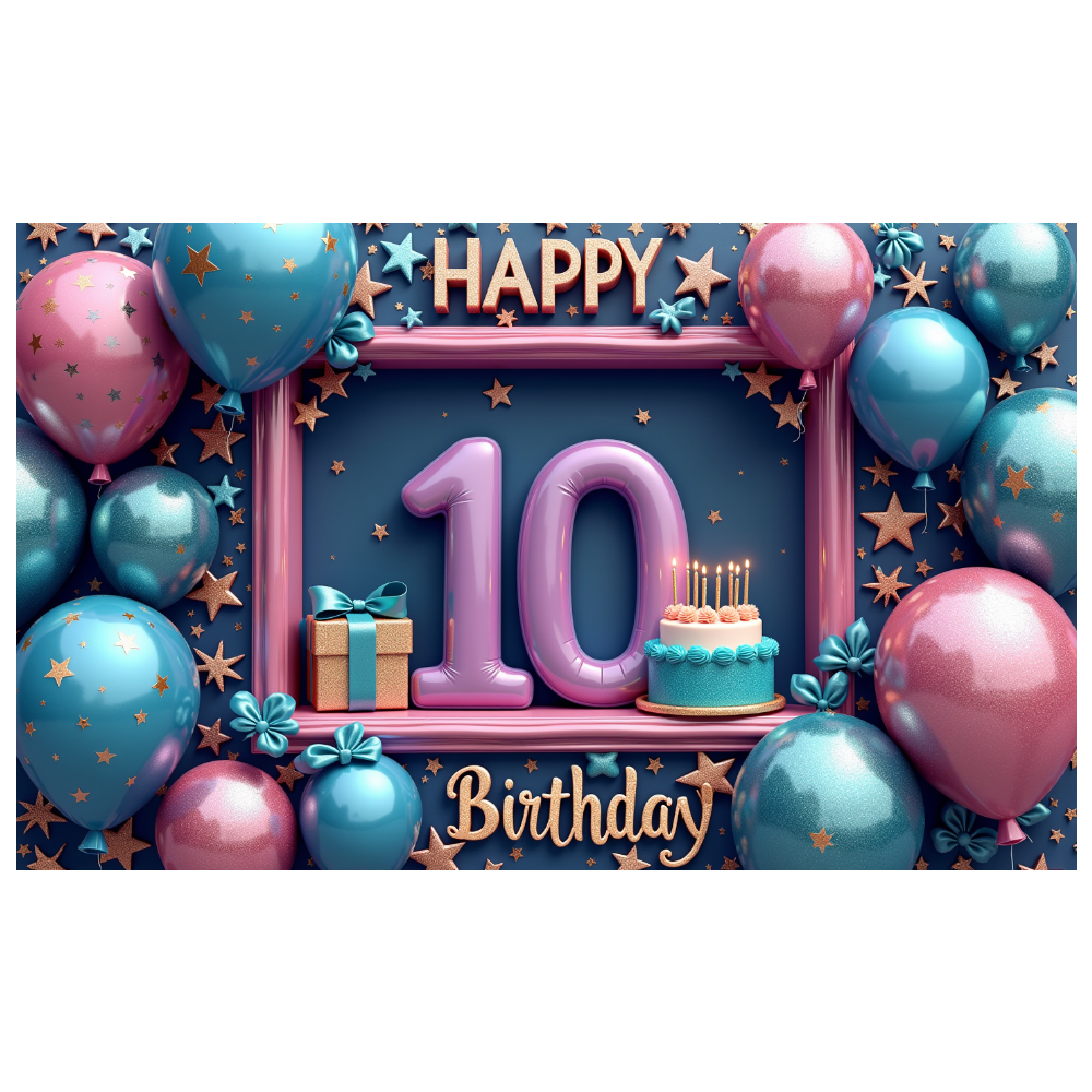 Colorful Design Happy Birthday Banner Decorative Elements Birthday ...