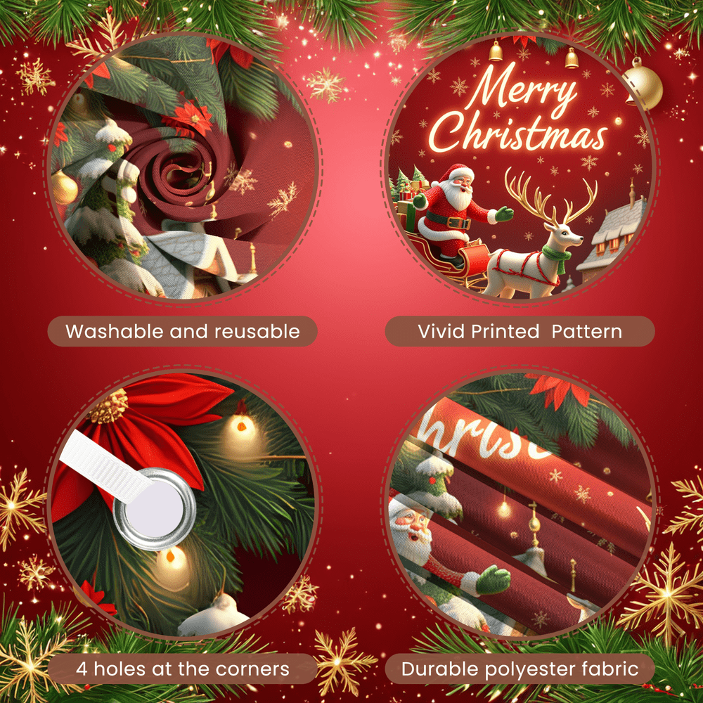 Colorful Design Merry Christmas Santa Decoration Festive Banner ...