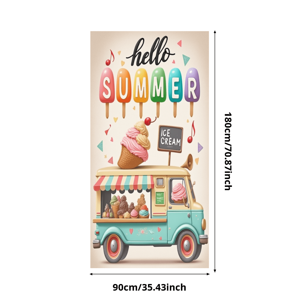 Colorful Design Summer Banner Decorative Ice Cream Festive Look for ...