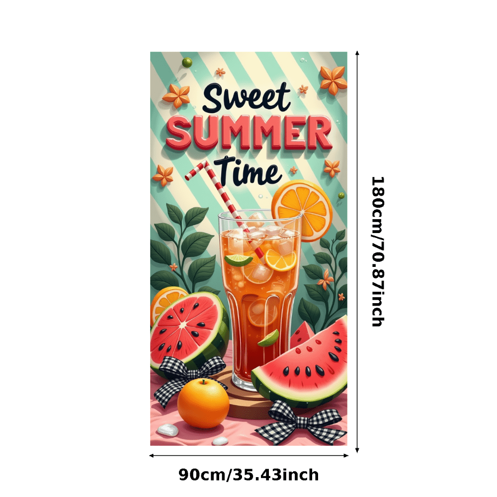 Colorful Design Sweet Summer Fruit Banner Refreshing Beverage for ...