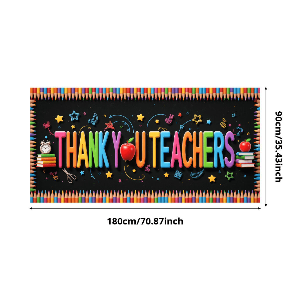 Colorful Design Teacher Appreciation Banner School Theme Decorative ...
