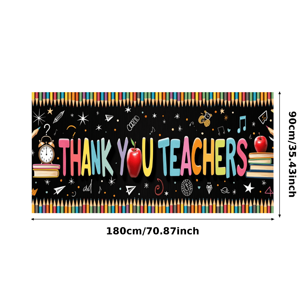 Colorful Design Teacher Appreciation Banner School Theme Decorative ...