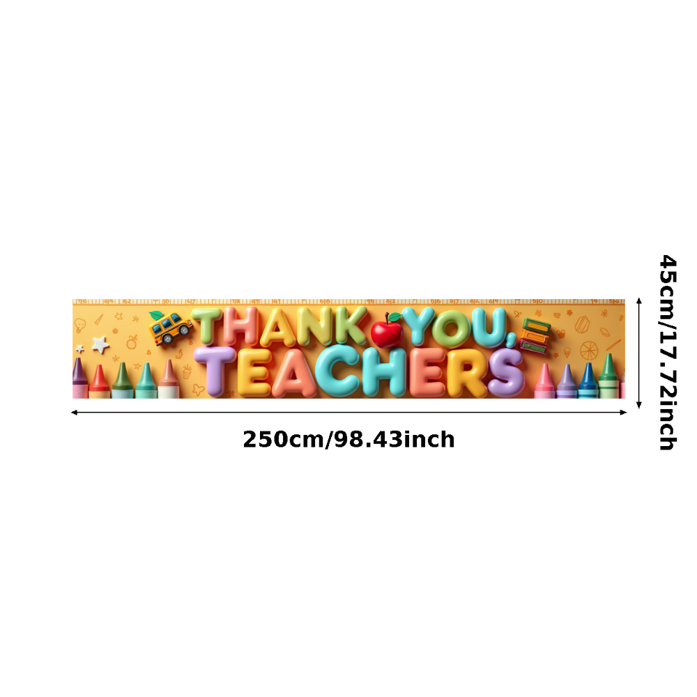 Colorful Design Thank You Banner School Celebration Educational Theme ...