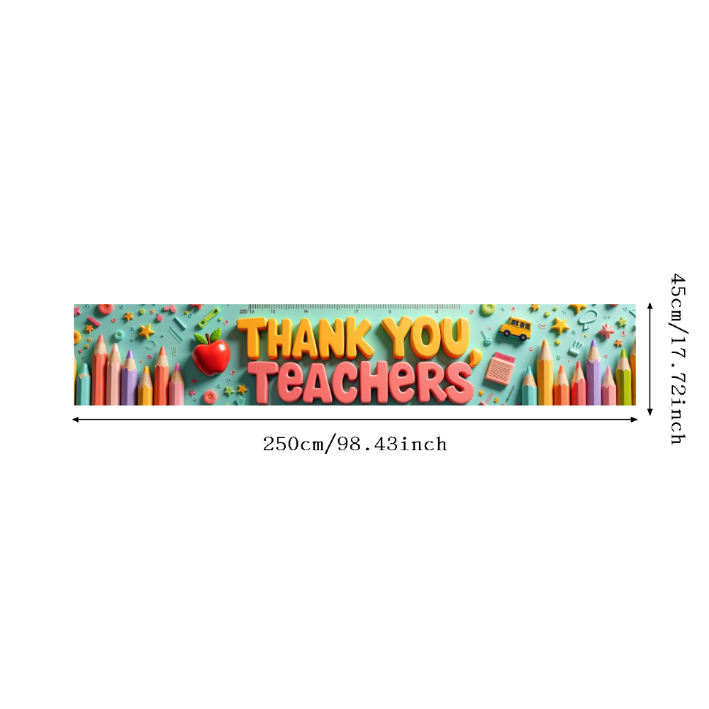 Colorful Design Thank You Banner School Celebration Educational Theme ...