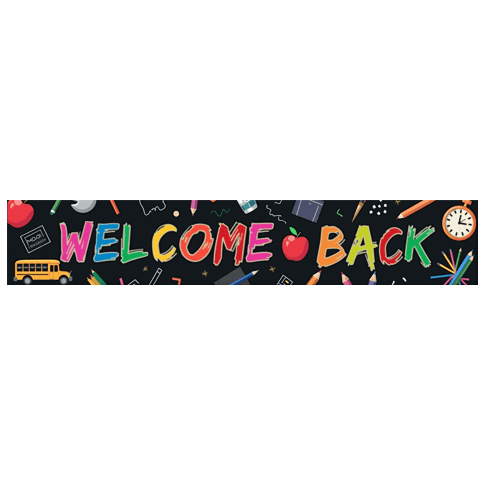 Colorful Design Welcome Back Classroom Banner Blackboard Theme ...