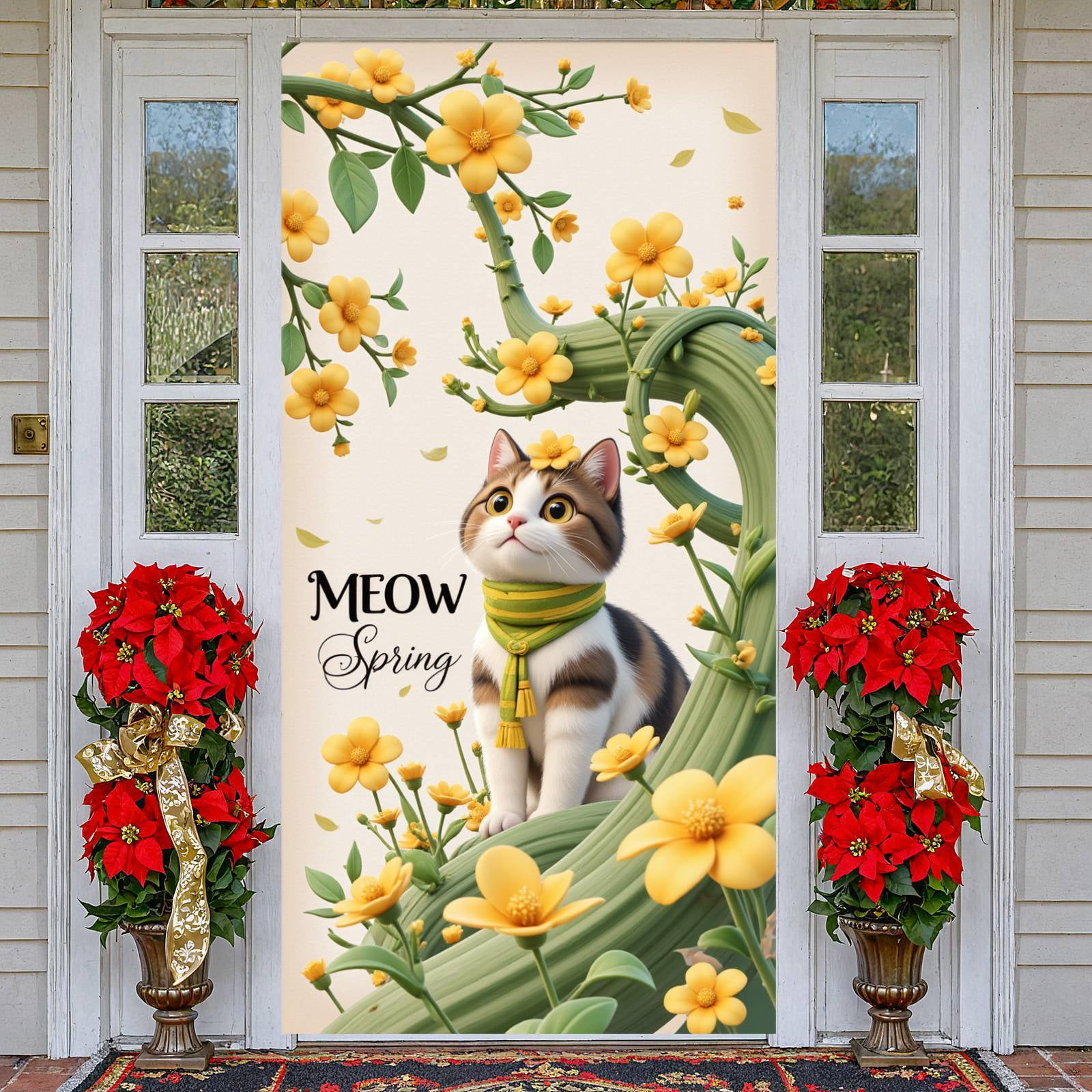 Colorful Design Welcome Banner Butterfly Pattern Garden Backdrop Pink ...