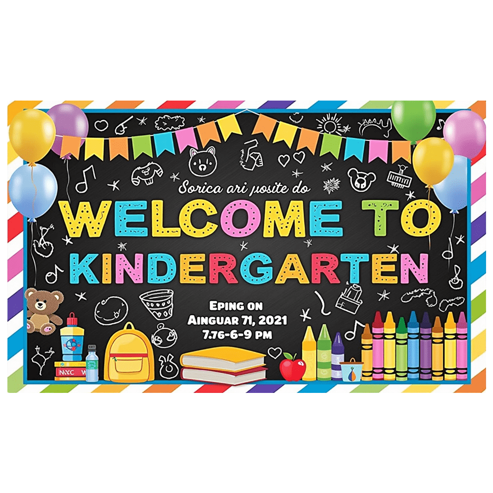 Colorful Design Welcome Banner School Photography Props for ...