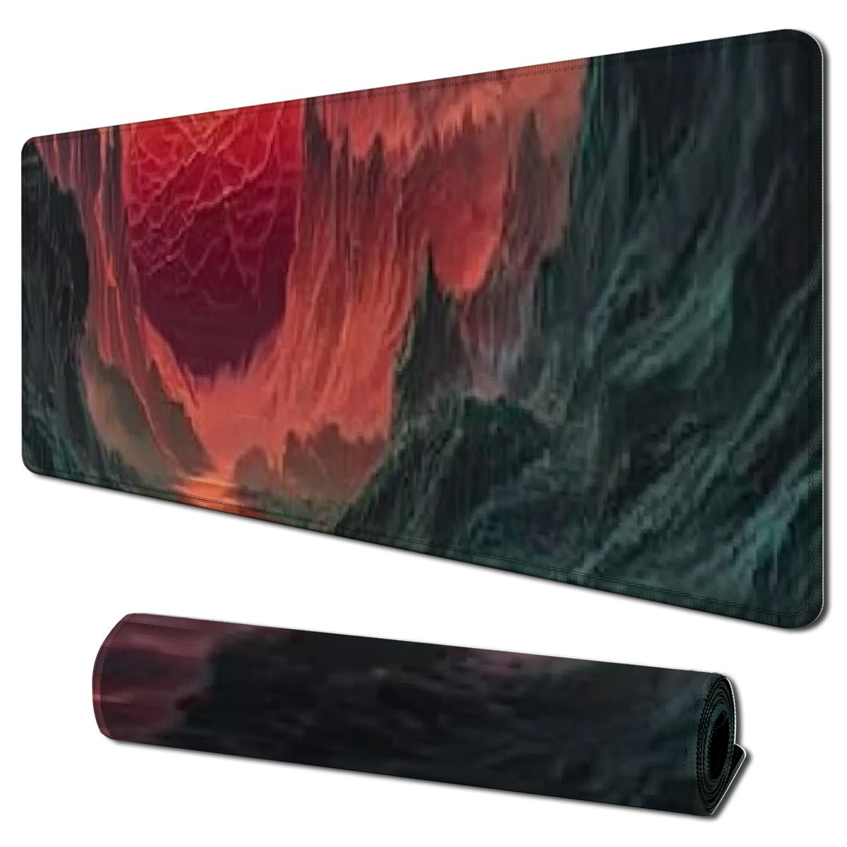 Colorful Desk Pad Red and Purple Gaming Mouse Pad Large Mouse Pad for ...