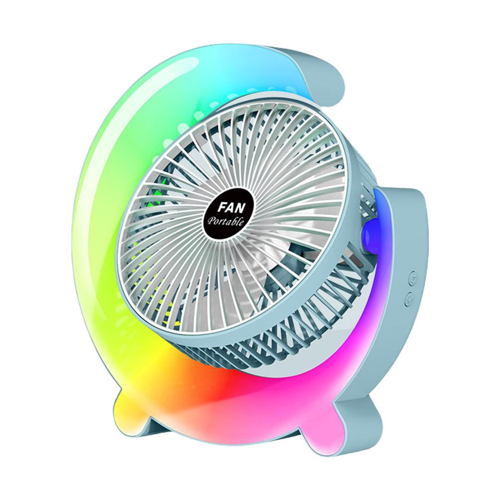 Colorful Desktop Fan with Powerful Wind and Ultra-Quiet Operation ...
