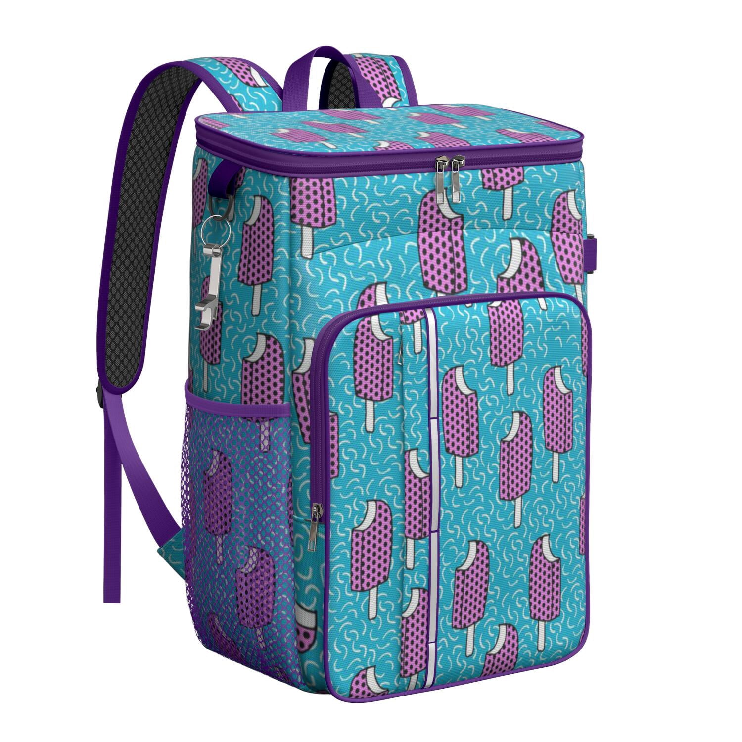 Colorful Dessert and Ice Cream Cooler Bag, Insulated Leakproof Backpack ...
