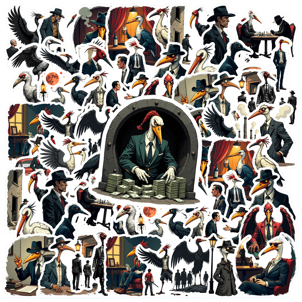 Colorful Detective Stickers Vinyl Animal Stickers Waterproof Vinyl ...