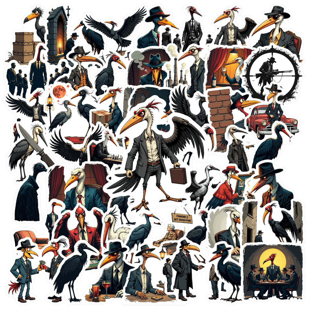 Colorful Detective Stickers Vinyl Animal Stickers Waterproof Vinyl ...