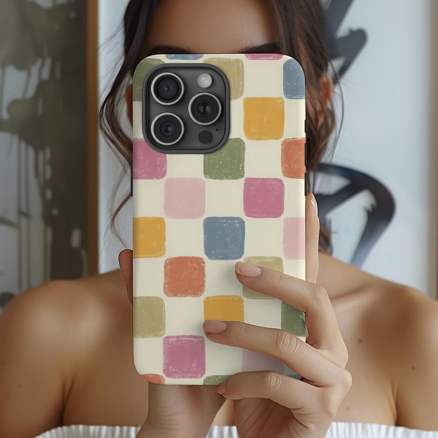Colorful Diagonal Retro Check Preppy Checkerboard Phone Case 11 12 13 ...