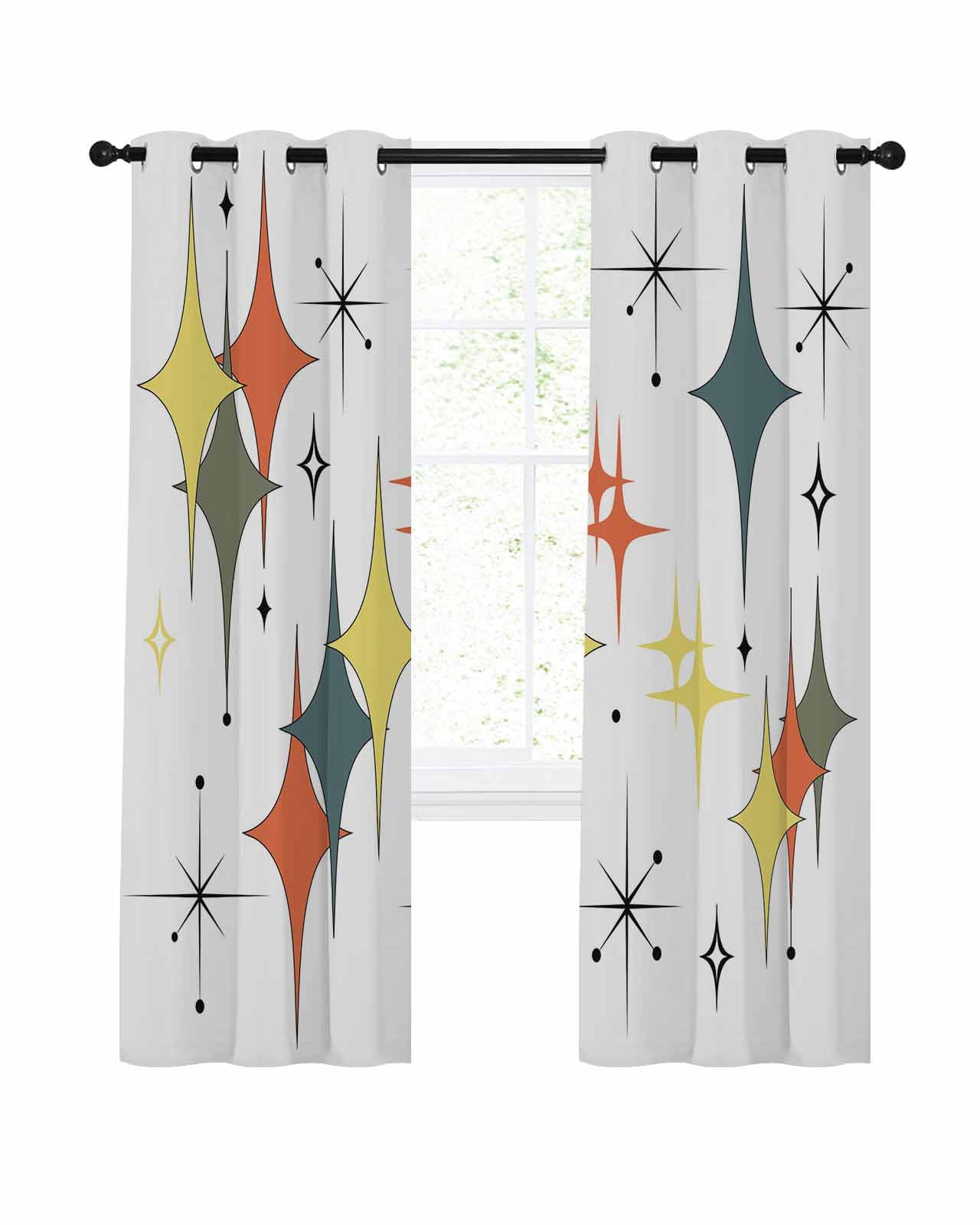 Colorful Diamond Blackout Curtains, Light Blocking Print Window ...