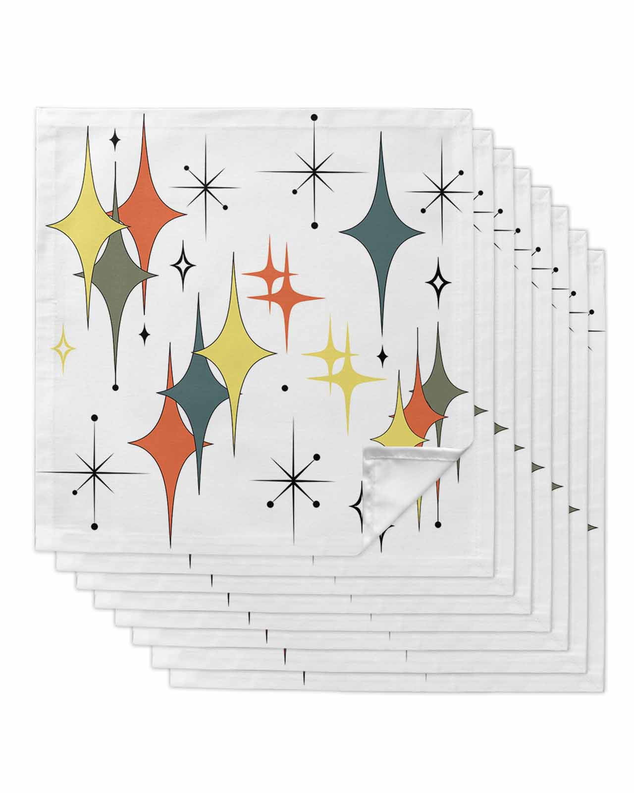 Colorful Diamond Cloth Napkins Set of 8 Reusable Dinner Napkins, Modern ...