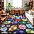 Colorful Diamonds Washable Area Rug 4 x 6 ft Sparkling Colored Gemstone ...