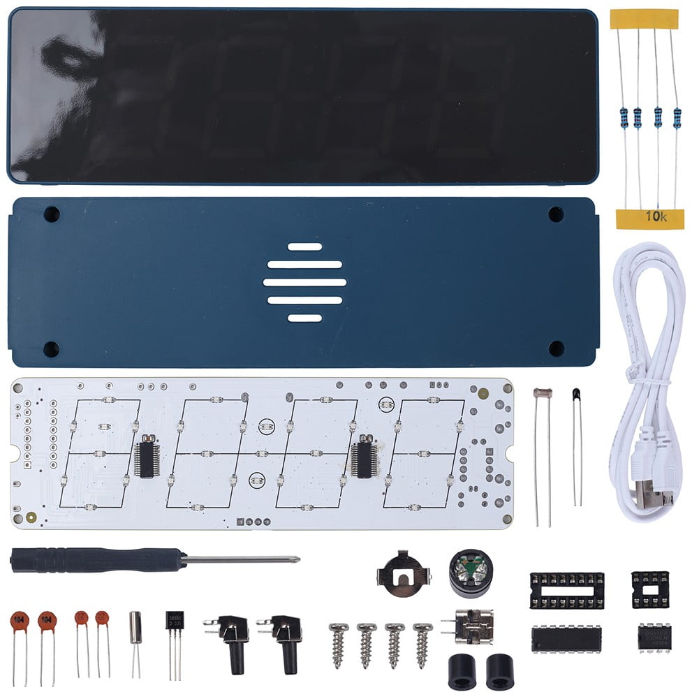 Colorful Digital Clock Soldering Project Practice Colorful RGB Clock ...