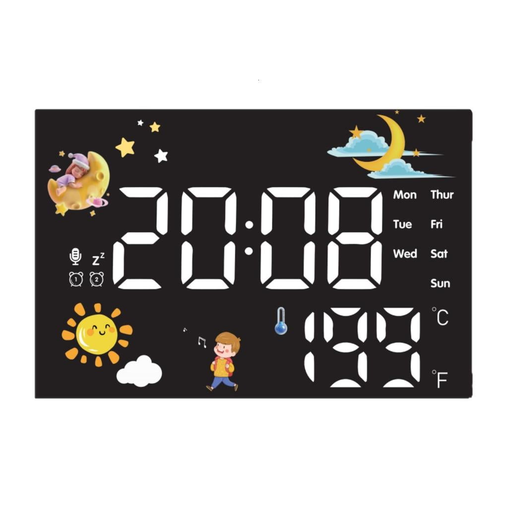 Colorful Digital Clock With Real Time Temperature Monitoring Builtin ...