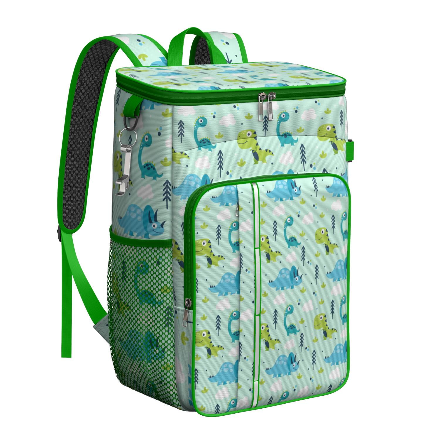 Colorful Dino Skeleton Backpack Cooler – Leakproof Insulated Lunch Bag ...