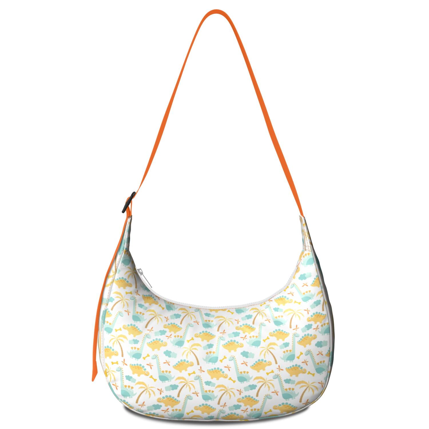 Colorful Dinosaur Lover Crescent Crossbody Bag for Women Mens, Cute ...