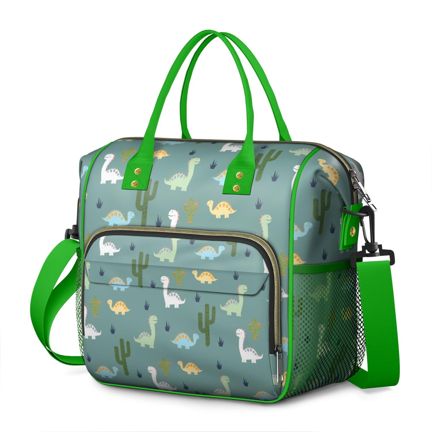 Colorful Dinosaur Lover Insulated Lunch Box – Leakproof Cooler Tote ...