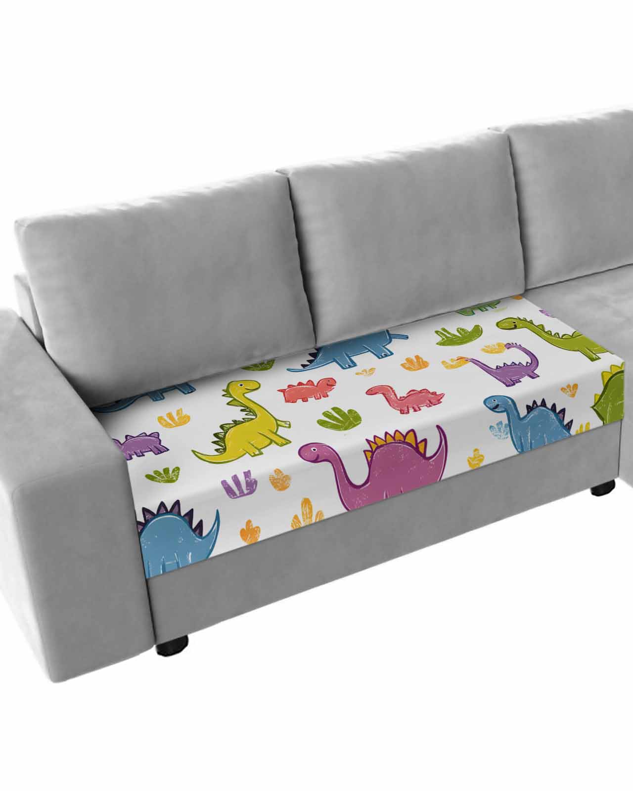Colorful Dinosaur Sofa Couch Cushion Covers Washable, Removable ...