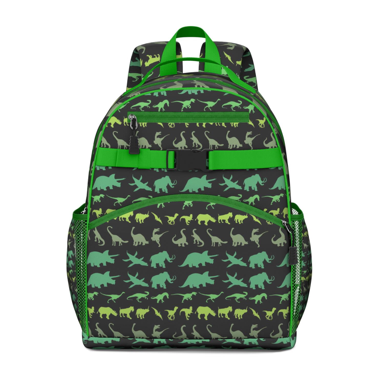 Colorful Dinosaur Toddler Backpack Featuring Hand-Drawn Dino Skeleton ...