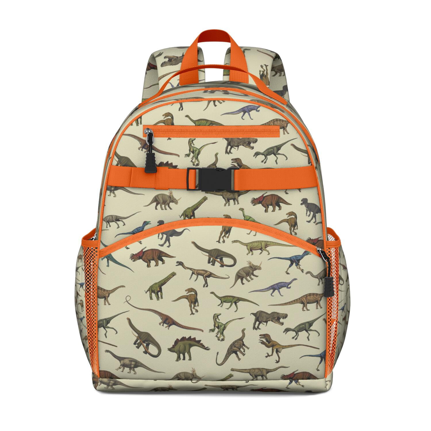 Colorful Dinosaur Toddler Backpack Featuring Hand-Drawn Dino Skeleton ...
