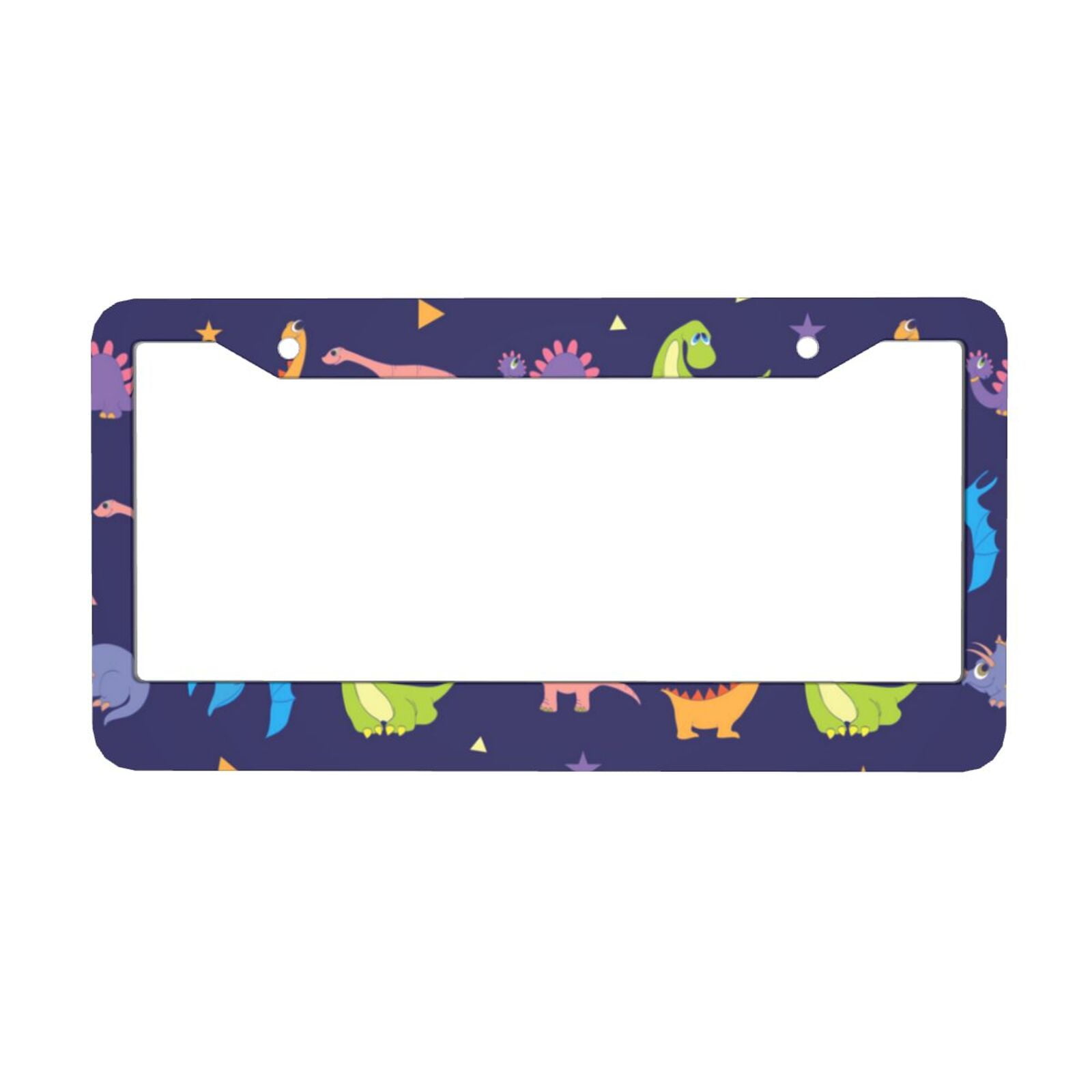Colorful Dinosaurs Cute Dinosaur Dino Aluminum Car License Plate Frames ...