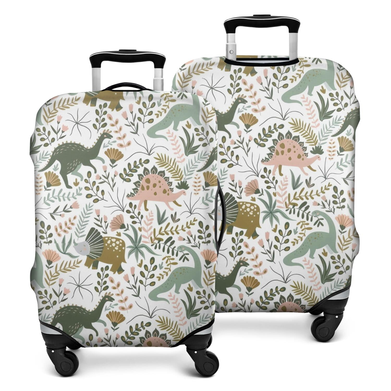 Colorful Dinosaurs Floral Pattern Luggage Cover Fashion Suitcase Cover ...