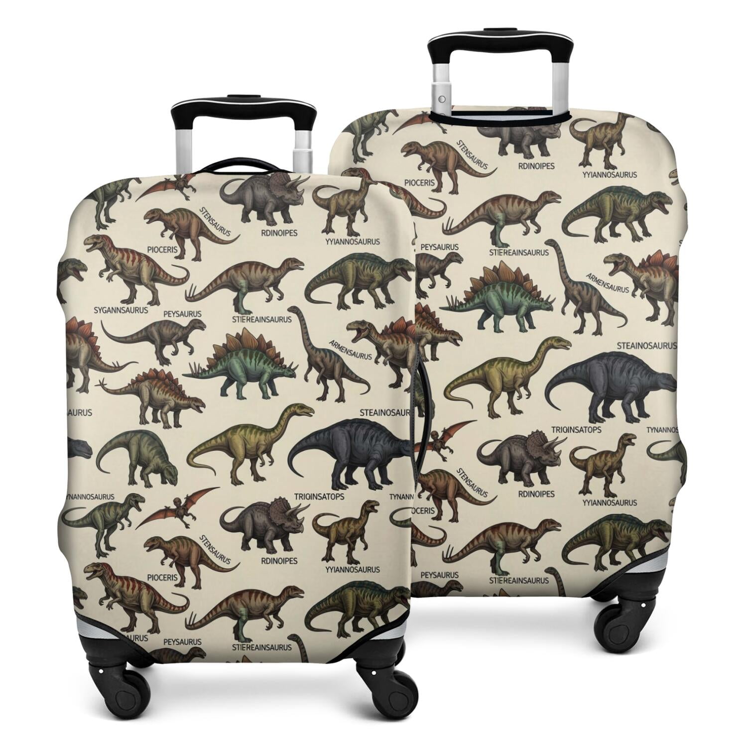 Colorful Dinosaurs Scientific Pattern Luggage Cover Fashion Suitcase ...