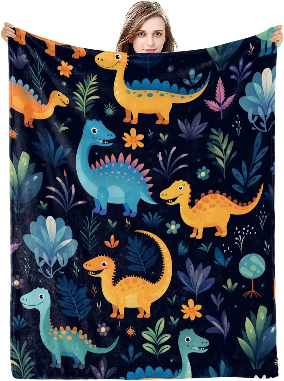 Colorful Dinosaurs Throw Blanket Gifts for Teen Kids, Dinosaurs Themed ...