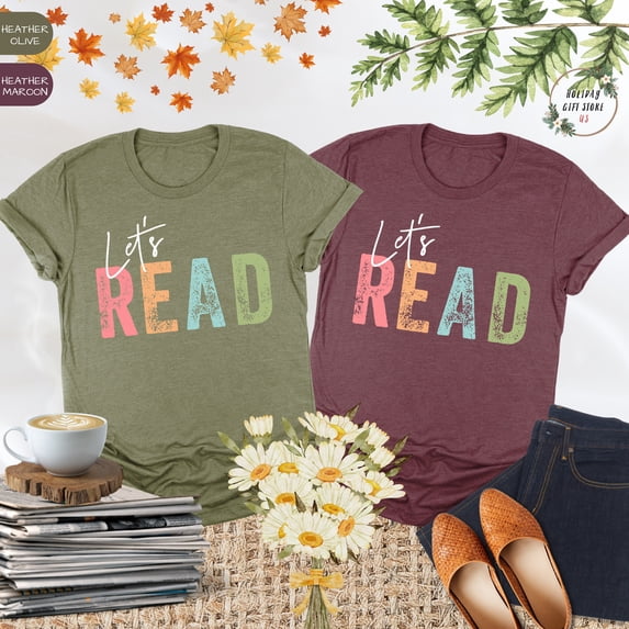 Colorful Distressed 'It's READ' T-Shirt for Book Lovers, Perfect Gift ...