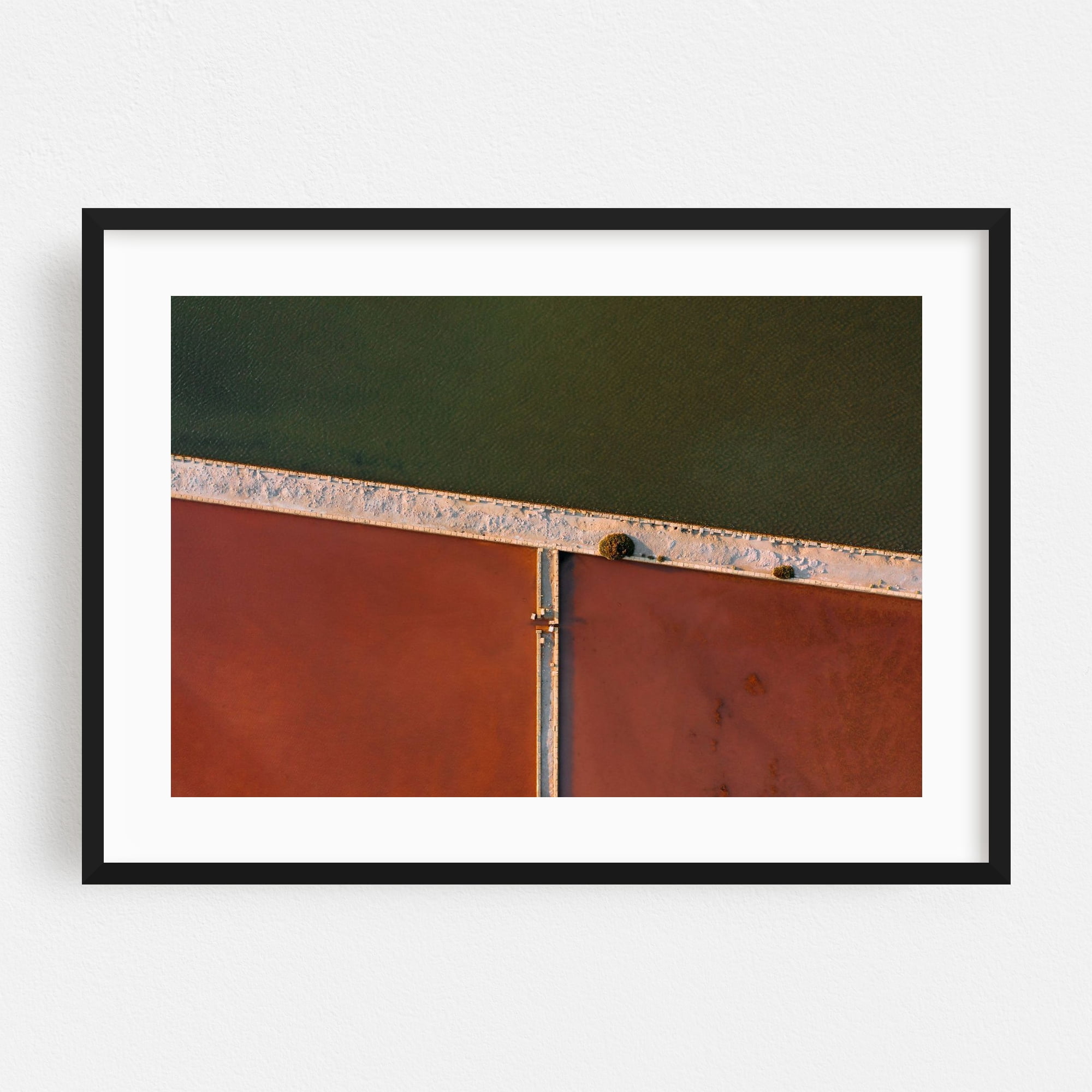 Colorful Divide of Salt Ponds - Sicily Italy Photography Abstract ...