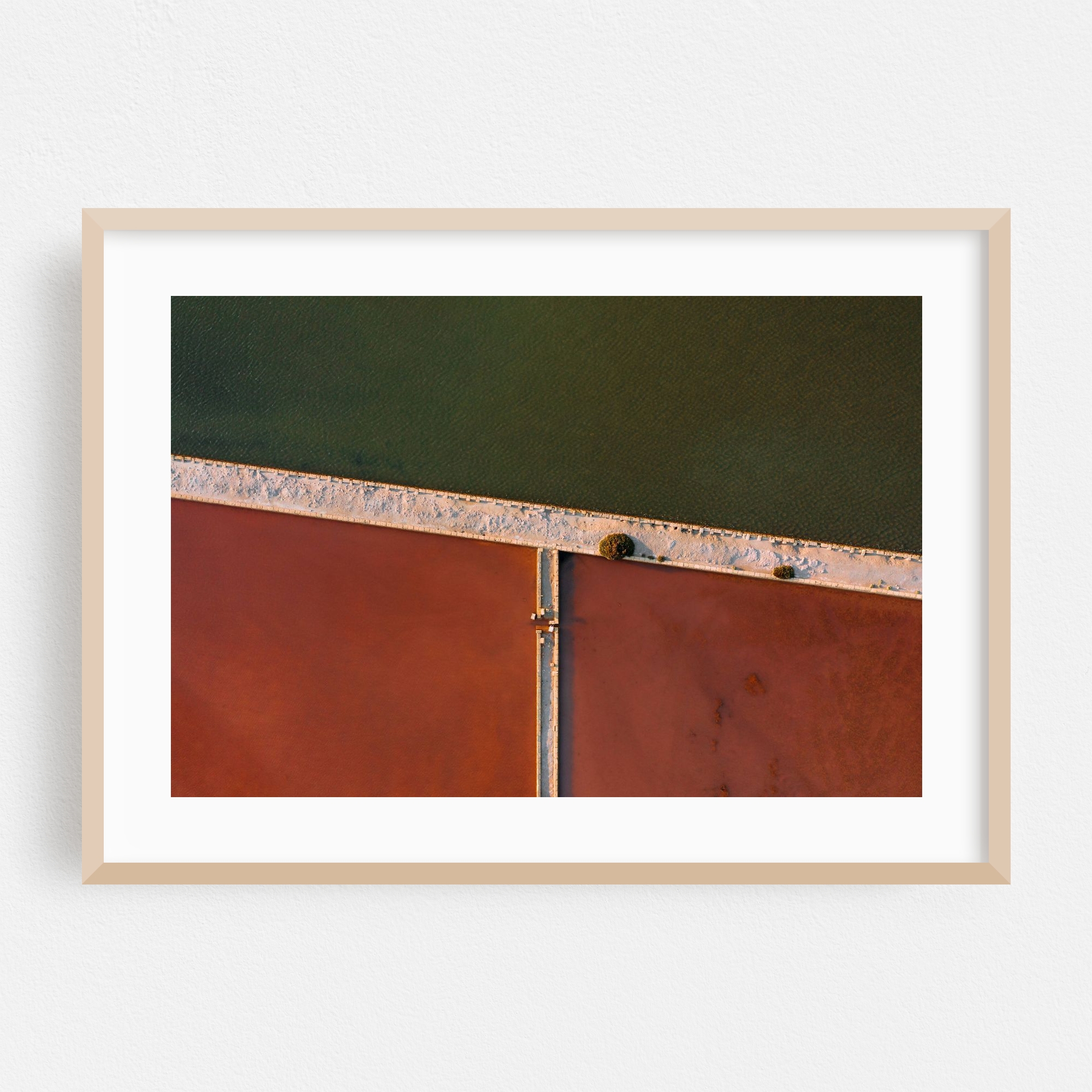 Colorful Divide of Salt Ponds - Sicily Italy Photography Abstract ...