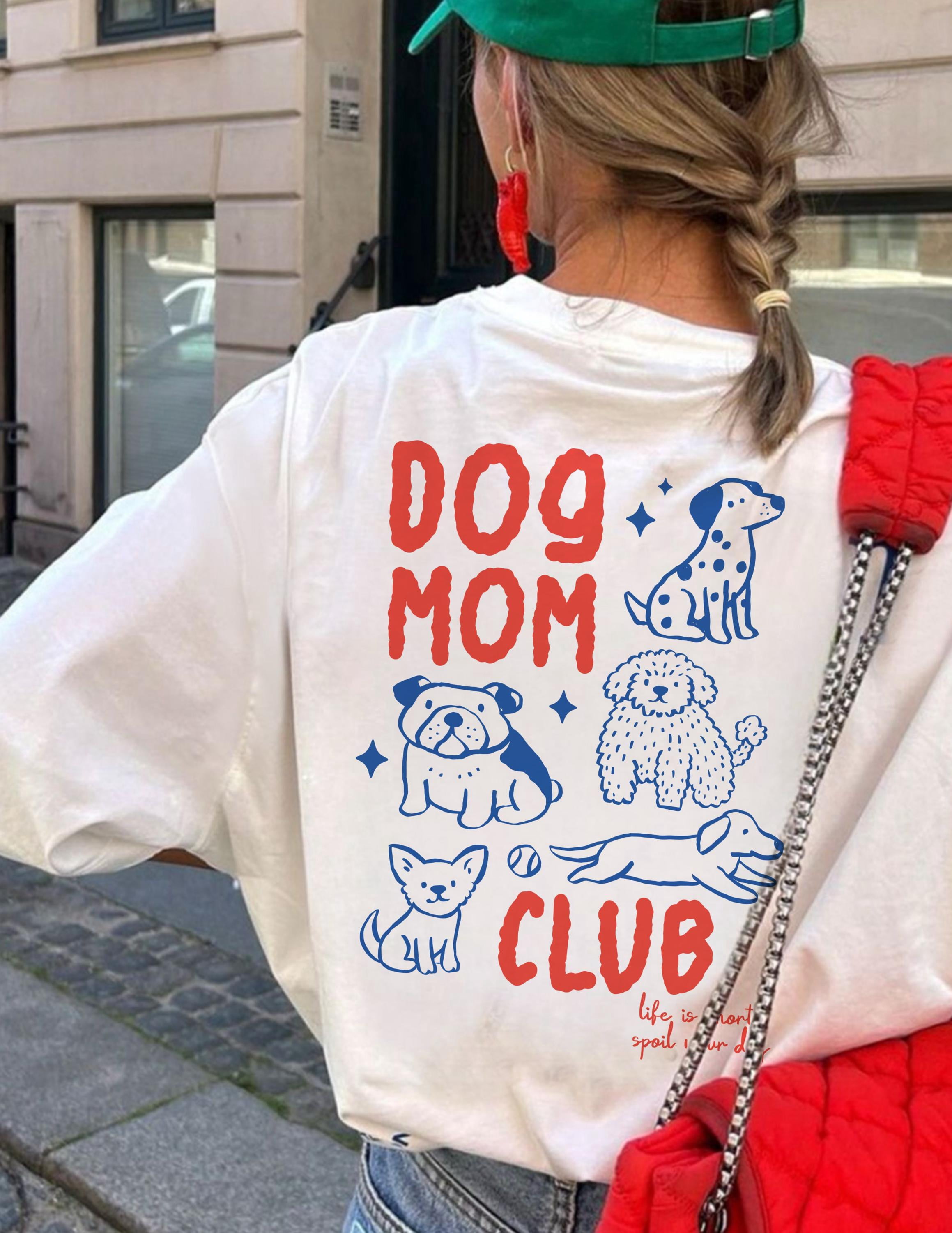 Colorful Dog Breed Illustrations Dog Mom Club Sweatshirt for Puppy ...