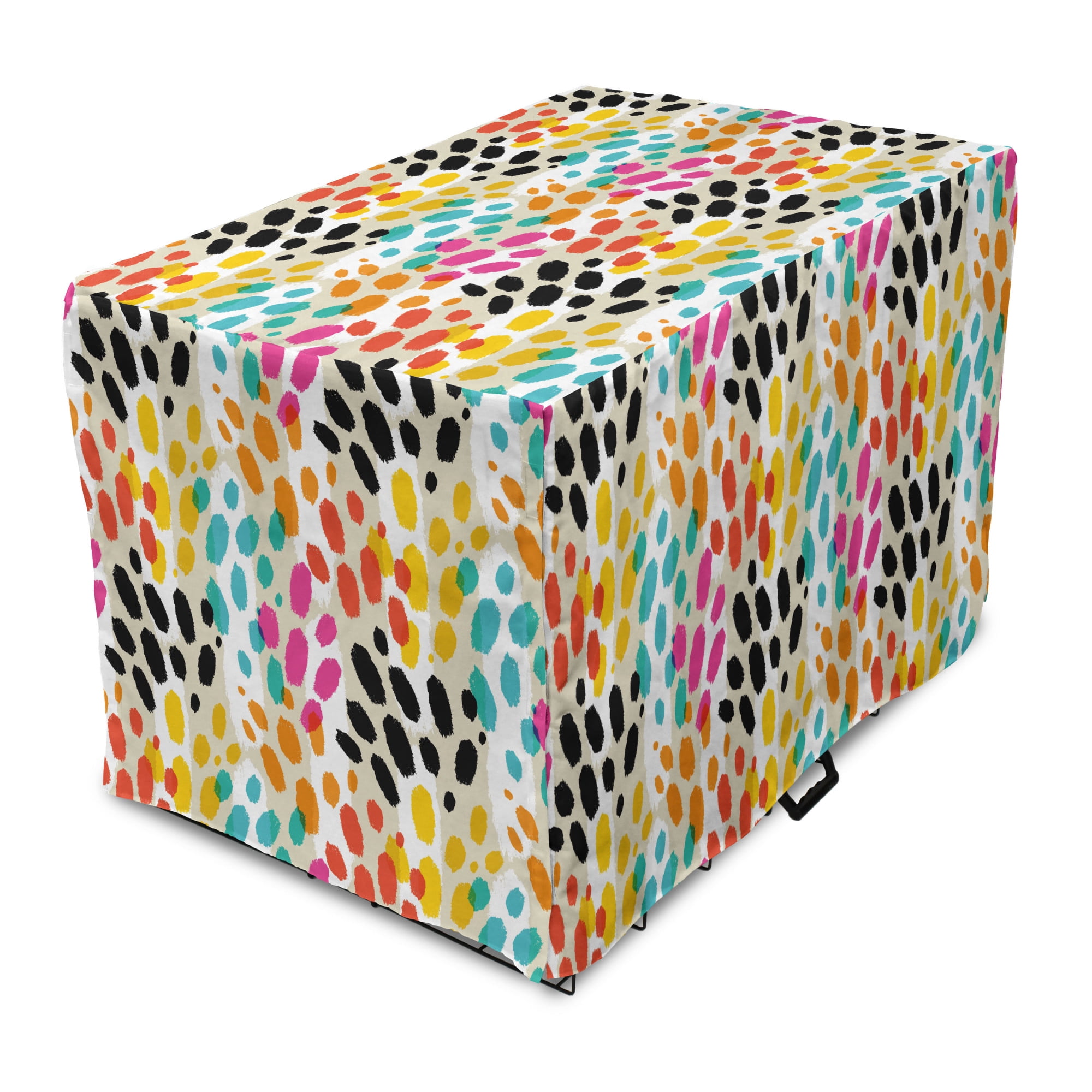 Colorful Dog Crate Cover, Illustration of Vibrant Animal Skin Print ...