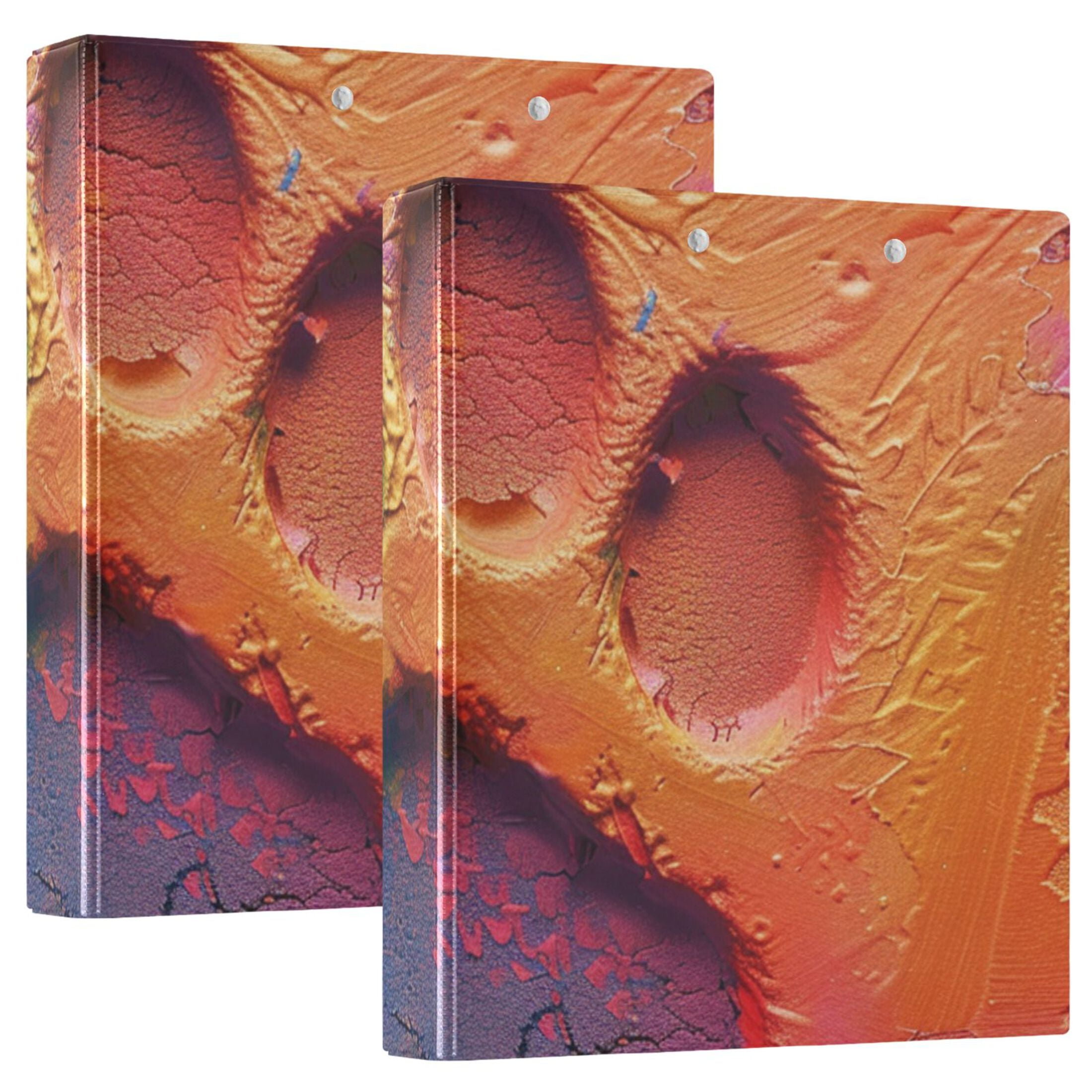 Colorful Dog Paw Print File Folder 3 Ring Binders 1.5 inch Hardcover ...