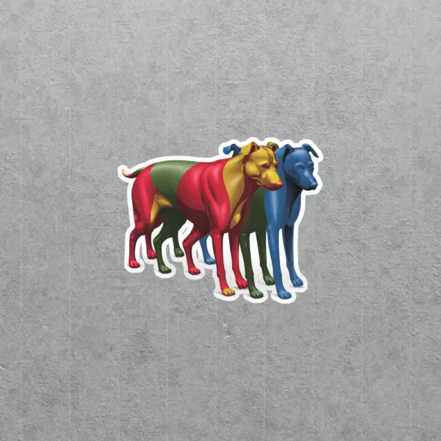 Colorful Dog Sculpture Stickers - Decorative Vinyl Decals For Animal ...