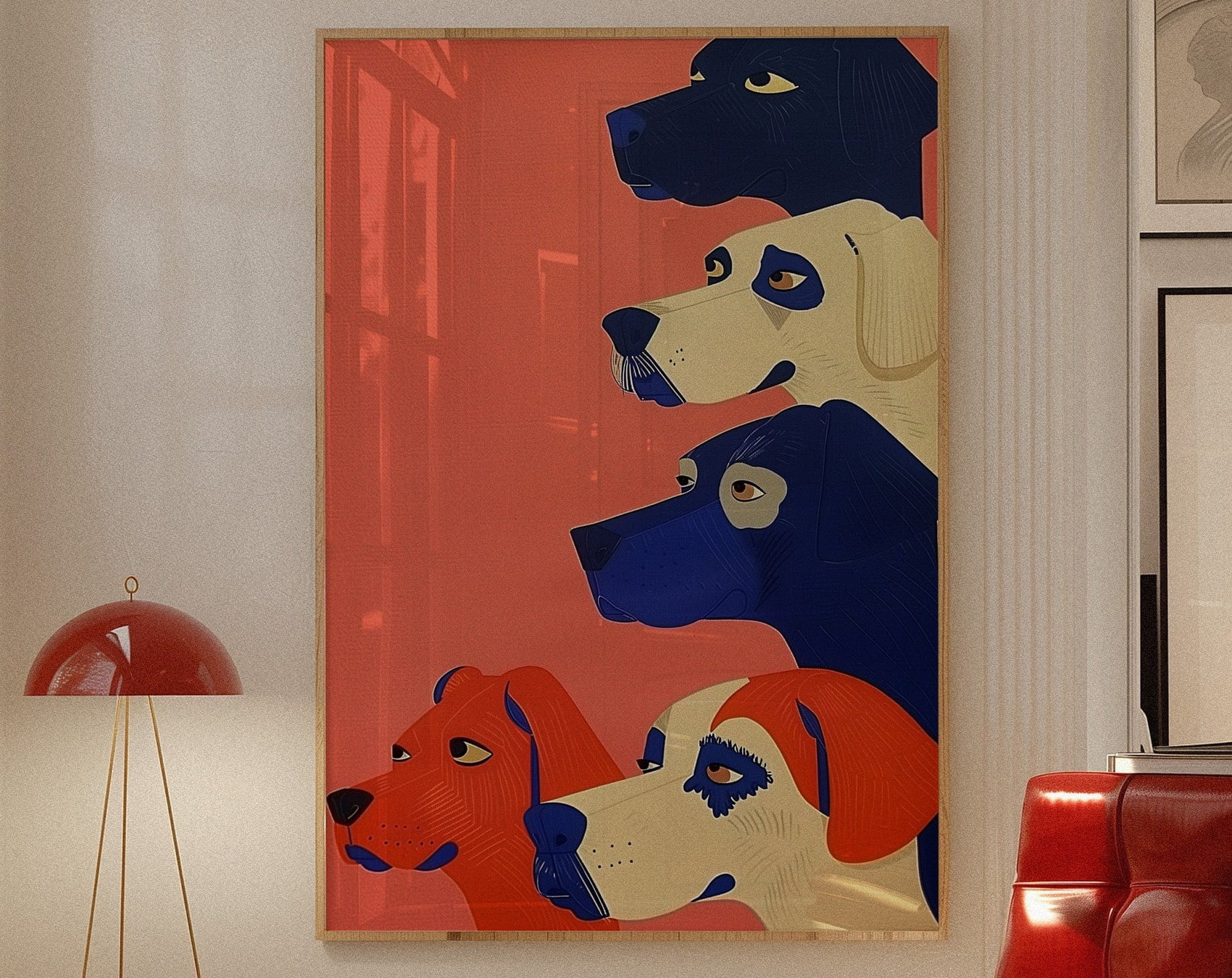 Colorful Dogs Breeds Poster, Dog Person Poster, Impressionist Drawing ...