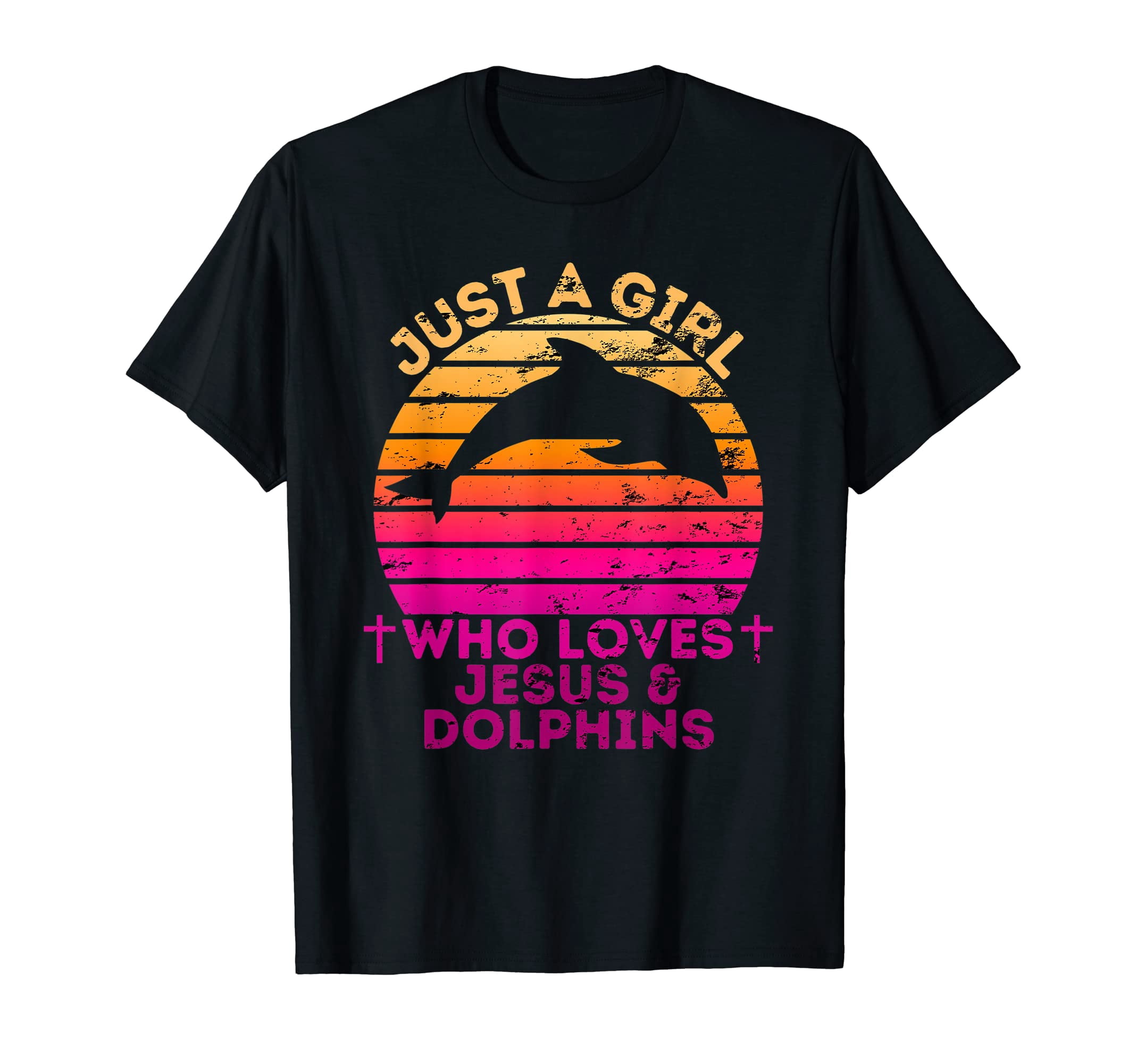 Colorful Dolphin Graphic T-Shirt for Christian Women Who Love Jesus ...