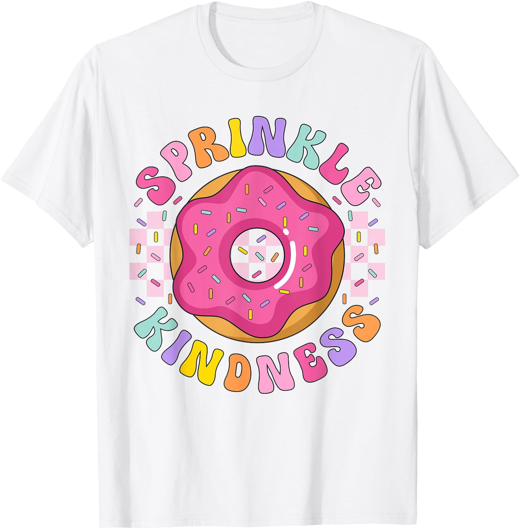 Colorful Donut Design T-Shirt for Spreading Kindness and Joy - Walmart.com