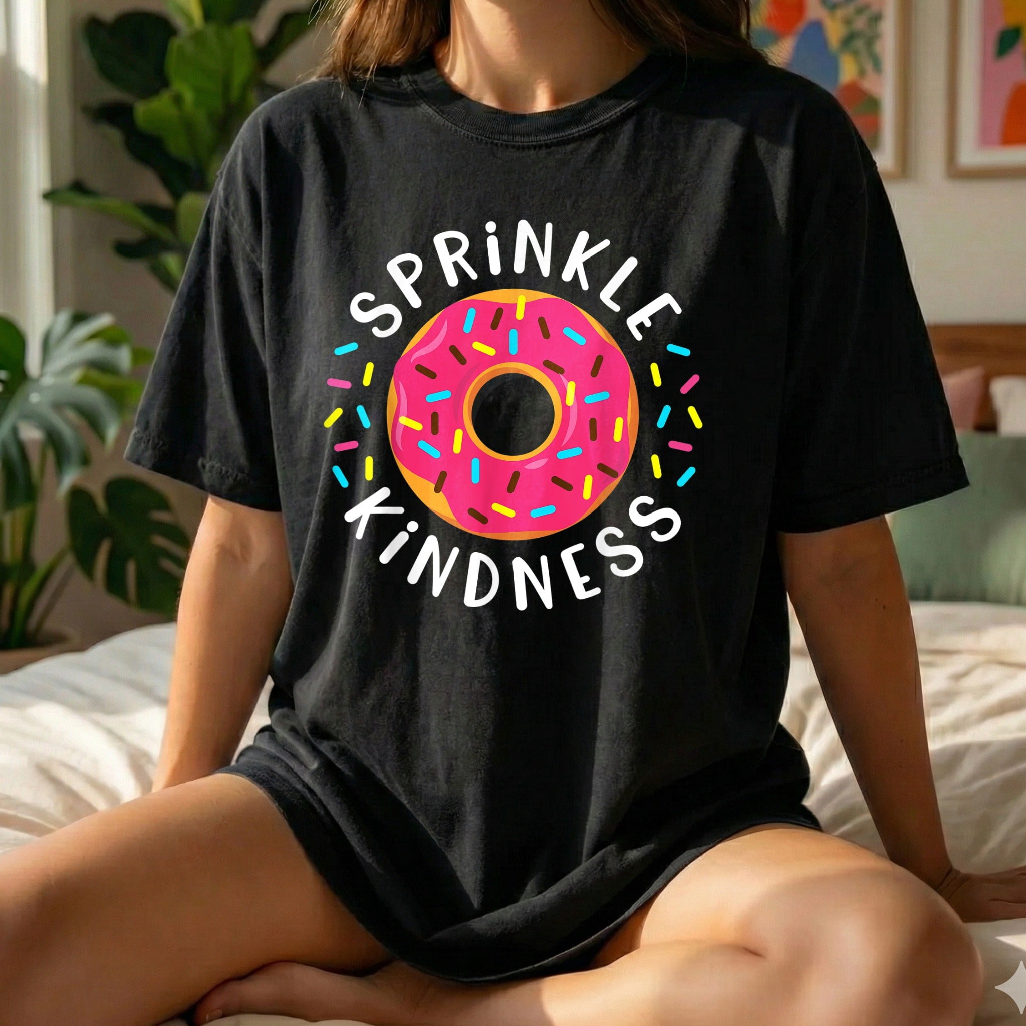 Colorful Donut Graphic Comfort Colors T-Shirt for Spreading Kindness ...