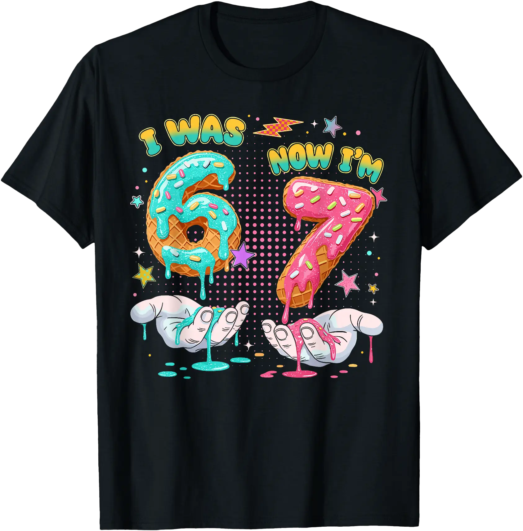 Colorful Donut Graphic T-Shirt for Fun Birthday Celebration, Perfect ...