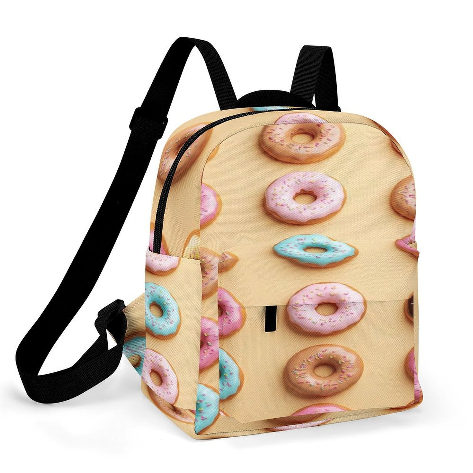 Colorful Donut Pattern Small Backpack Cute Mini Backpacks For Woman ...